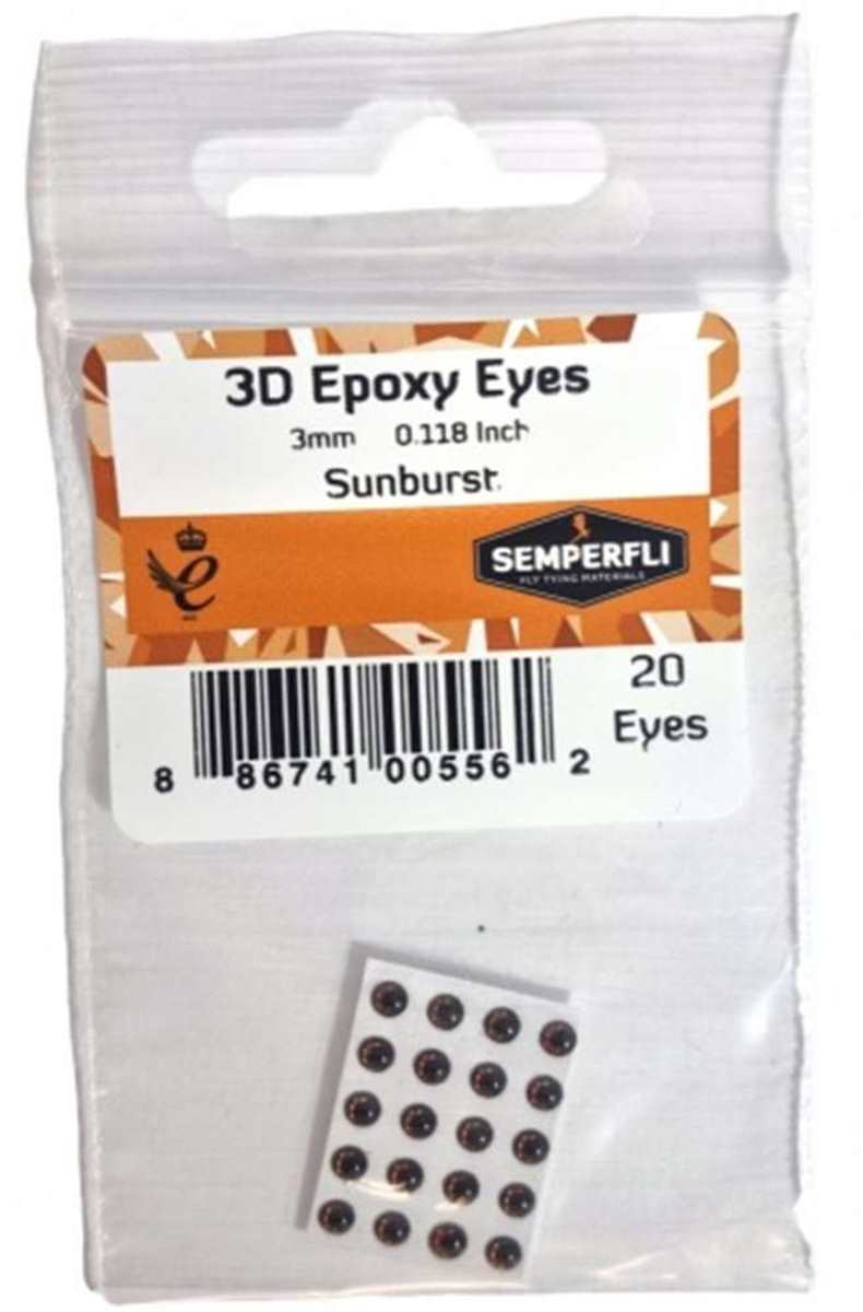 7mm 3D Epoxy Eyes Sunburst| Semperfli | Fly Tying - US Semperfli