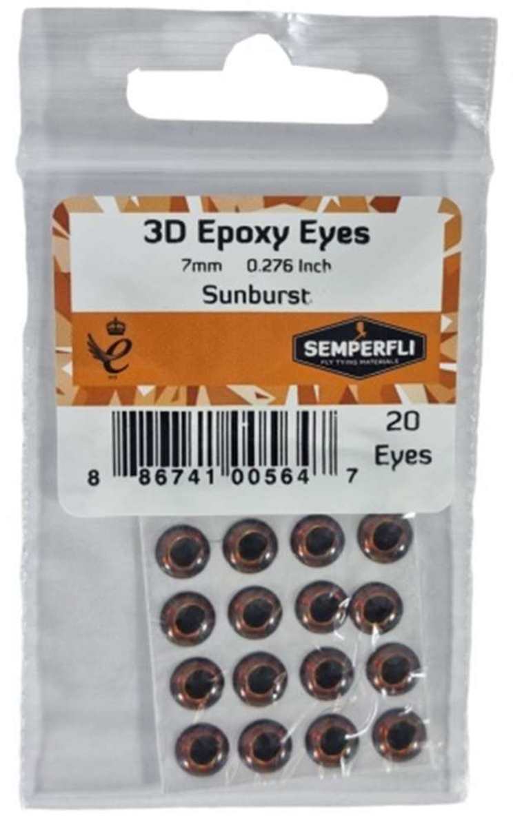 7mm 3D Epoxy Eyes Sunburst - US Semperfli