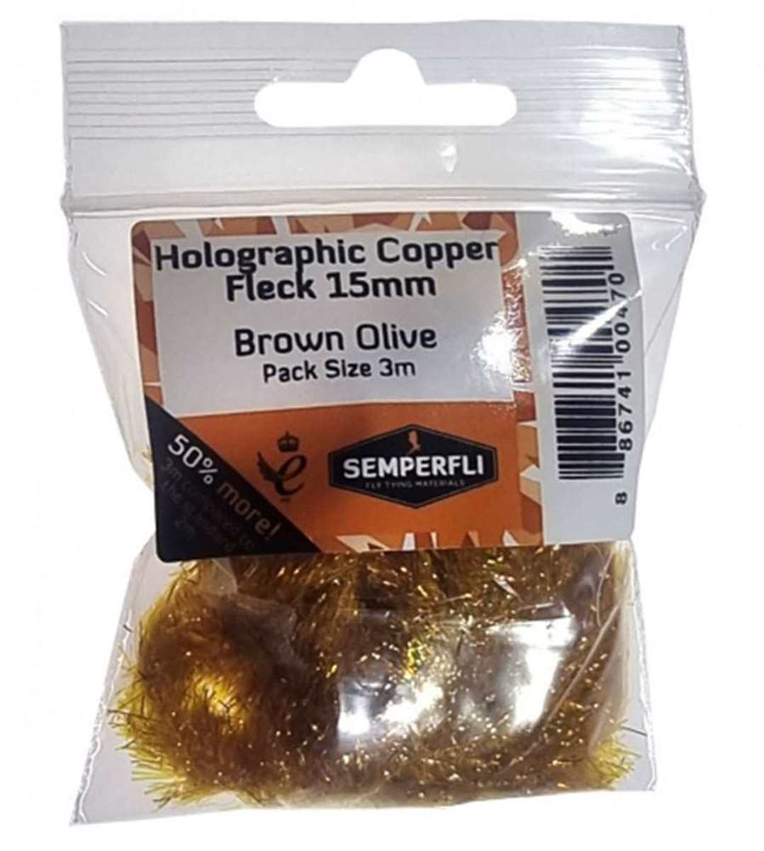 Copper Tinsel Fleck 15mm Large Brown Olive - US Semperfli